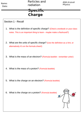 AQA - A-Level Physics - Particles and Radiation - Specific charge ...