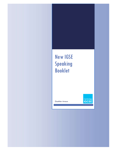 New IGCSE oral booklet - 2021 examination - 20 topic conversation cards ...