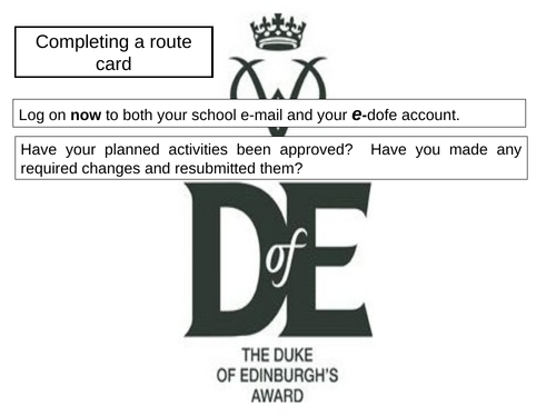 DofE Bronze, Silver, Gold Training Route Cards and a mapped walk (Week ...