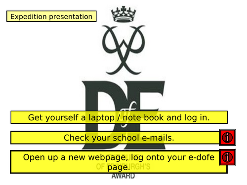 DofE Bronze, Silver, Gold Training Expedition Presentation (Week 13 ...