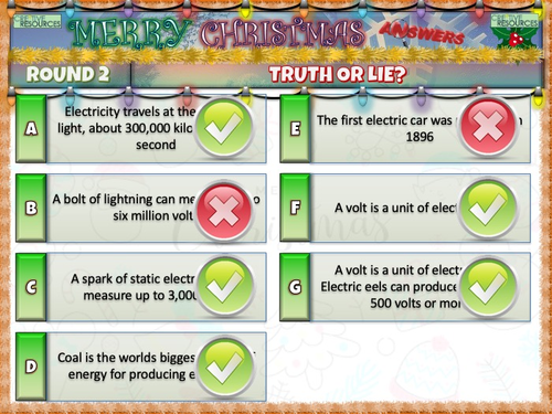 Science KS3 Christmas Quiz | Teaching Resources