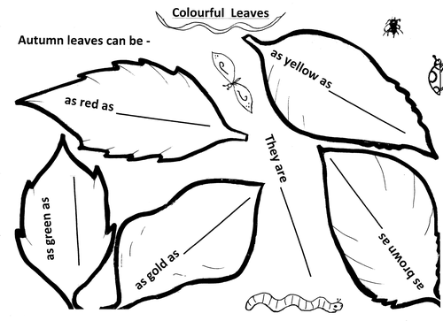 Autumn Leaf Colours - Picture Poem Sheet | Teaching Resources
