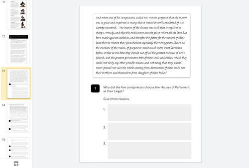 Guy Fawkes And The Gun Powder Plot Reading Comprehension: Google ...