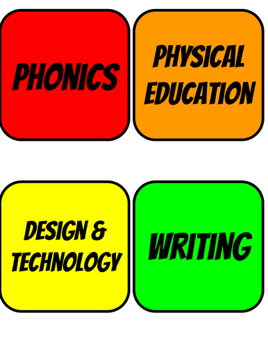 Classroom timetable cards(advanced version) | Teaching Resources
