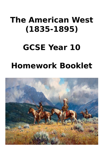 GCSE Edexcel American West Homework Book | Teaching Resources