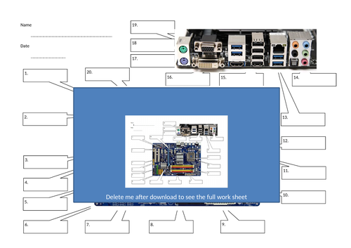 Computer Hardware Worksheets 2 | Teaching Resources