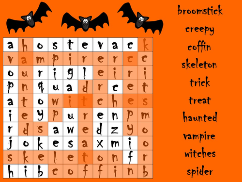 Halloween Word Search 2 | Teaching Resources