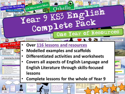 English Year 9 Complete | Teaching Resources