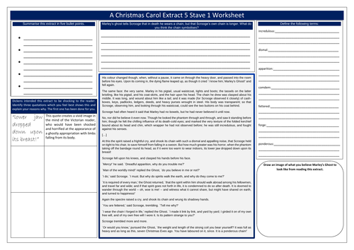 A Christmas Carol Ten Revision Worksheets | Teaching Resources