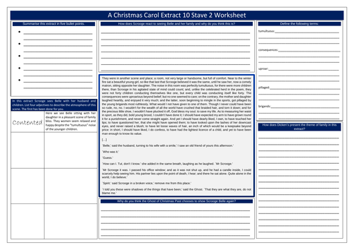 A Christmas Carol Ten Revision Worksheets | Teaching Resources