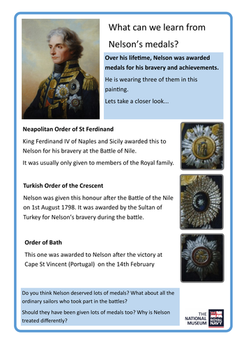 Admiral Horatio Nelson Resource Pack | Teaching Resources