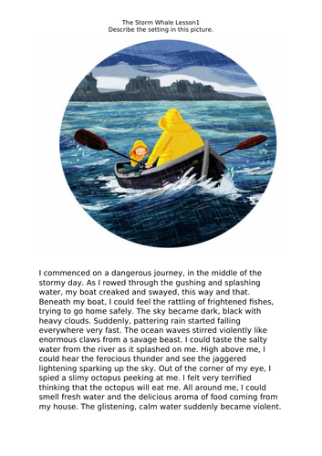 The Storm Whale: Setting Description Resources | Teaching Resources