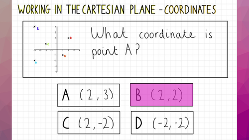 Coordinates Quiz - White Rose Maths (Working in the Cartesian Plane ...