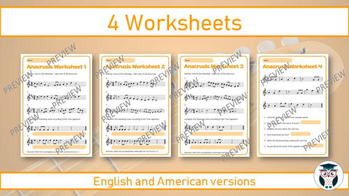 Anacrusis - PowerPoint, Handout and 4 Worksheets | Teaching Resources