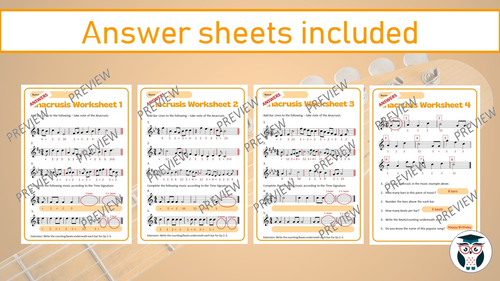 Anacrusis - PowerPoint, Handout and 4 Worksheets | Teaching Resources