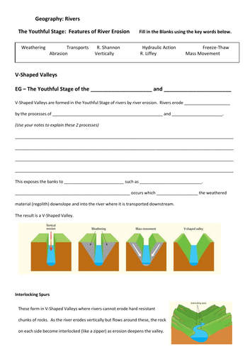 River Erosion Worksheets | Teaching Resources