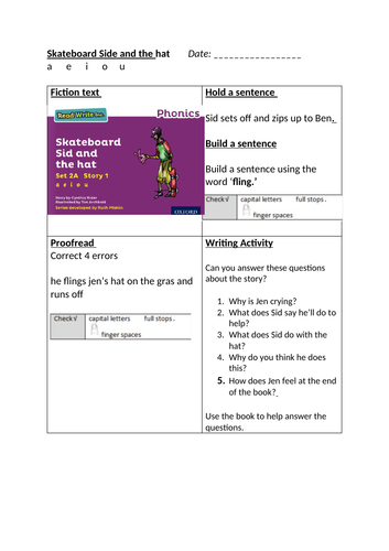 RWInc Purple story books - activity sheets | Teaching Resources