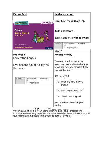 RWInc Purple story books - activity sheets | Teaching Resources