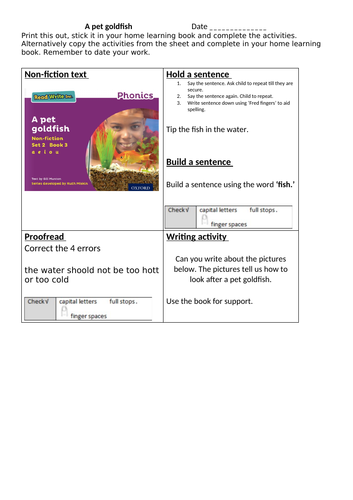 RWInc Green & Purple Story book activity sheets | Teaching Resources
