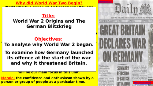 World War 2: Origins and the German Blitzkrieg | Teaching Resources