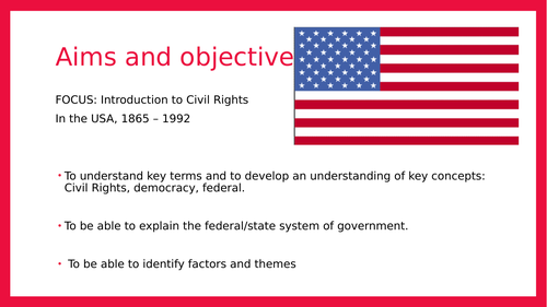 Intro to Civil Rights in the USA lesson | Teaching Resources