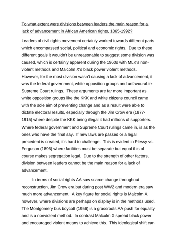 The federal government and African American civil rights lesson ...