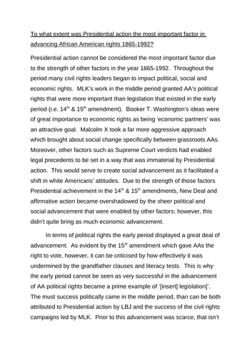 The federal government and African American civil rights lesson ...