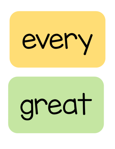 Year 1 and Year 2 (KS1) Common Exception Words Flashcards | Teaching ...