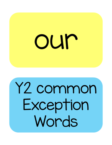 Year 1 and Year 2 (KS1) Common Exception Words Flashcards | Teaching ...