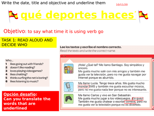 TIEMPO LIBRE BUNDLE | Teaching Resources