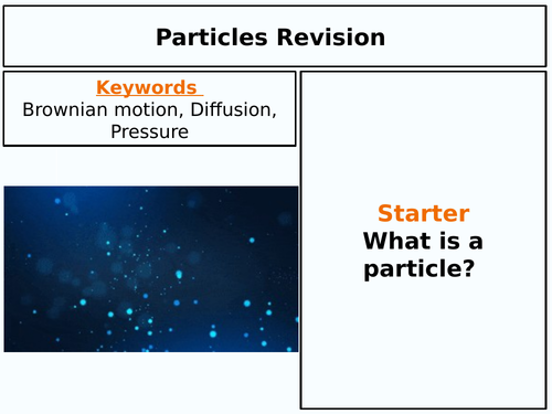 Particles KS3 Revision Map and Powerpoint | Teaching Resources
