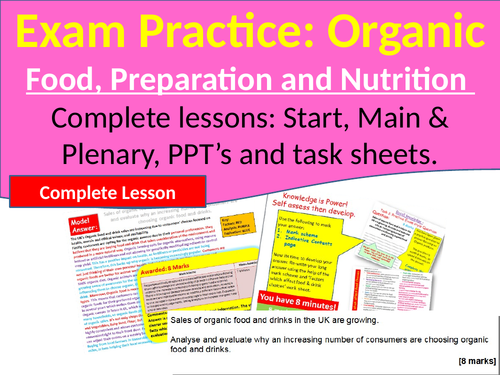 GCSE Food Cover Work/Cover Lesson - Food Revision | Teaching Resources