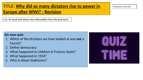 Rise of the Dictators Unit | Teaching Resources
