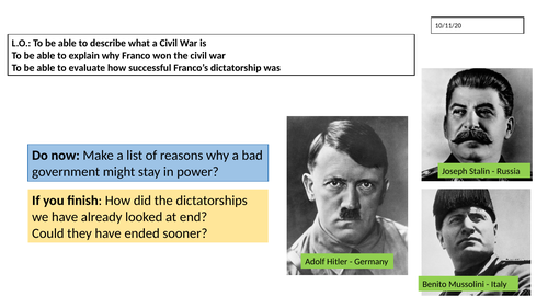 The Rise of Franco | Teaching Resources