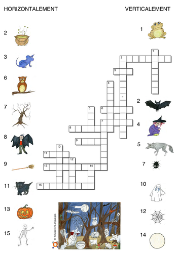 Halloween French - Vocabulary PowerPoint, Crosswords, Puzzles ...