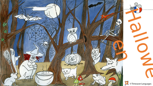 Halloween French - Vocabulary PowerPoint, Crosswords, Puzzles ...