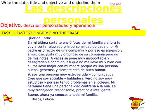 FAMILY AND RELATIONSHIPS: IB SPANISH AB INITIO BUNDLE | Teaching Resources