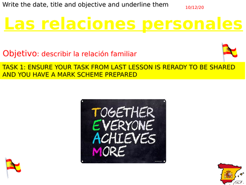 FAMILY AND RELATIONSHIPS: IB SPANISH AB INITIO BUNDLE | Teaching Resources