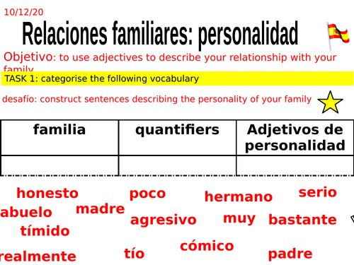 FAMILY AND RELATIONSHIPS: IB SPANISH AB INITIO BUNDLE | Teaching Resources