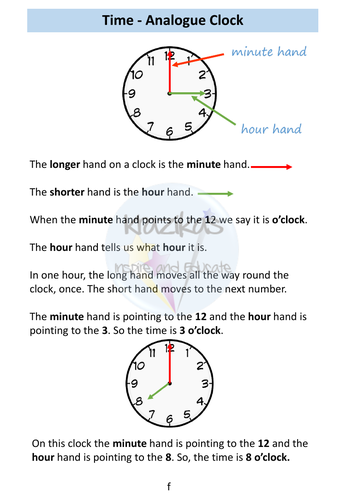 Functional Skills Maths - Entry Level 1 - Time | Teaching Resources