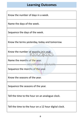 Functional Skills Maths - Entry Level 1 - Time | Teaching Resources