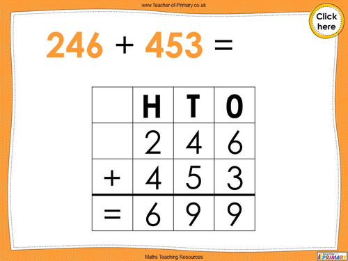 Column Addition 1 - Year 3 | Teaching Resources