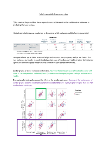 Using SPSS: Multiple linear regression for University | Teaching Resources