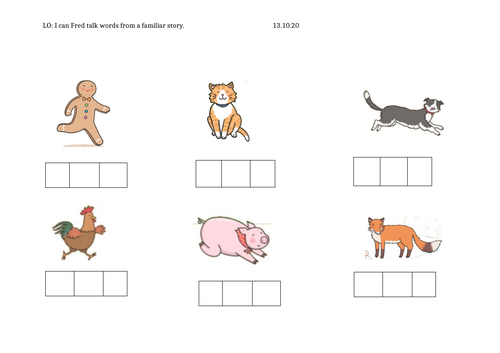 Gingerbread man CVC writing | Teaching Resources