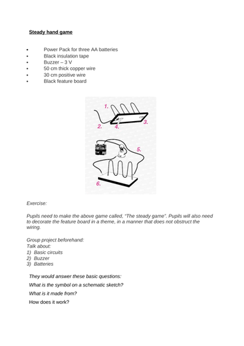 Steady Hand Game | Teaching Resources