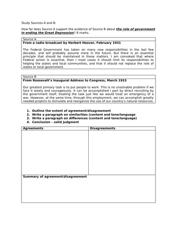 USA 1918-41 - 4.1 Roosevelt and the New Deal | Teaching Resources