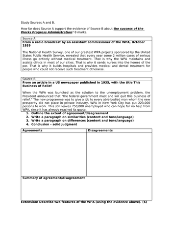 USA 1918-41 - 4.3 The Second New Deal | Teaching Resources