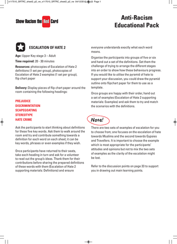 Anti-Racism Workshop | Teaching Resources