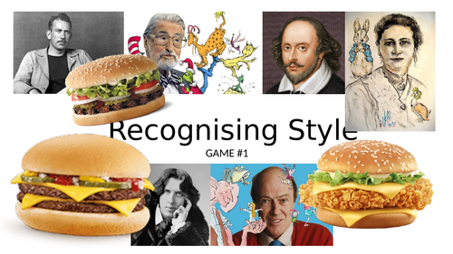 The Burger Game - Identifying Style - Reading to Write | Teaching Resources