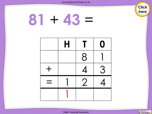 Column Addition 2 - Year 3 | Teaching Resources